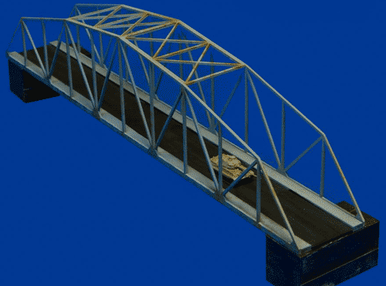 12" Steel Bridge for Vehicle or Railroad (Matboard) - 285CSS013 – 3Dp Train