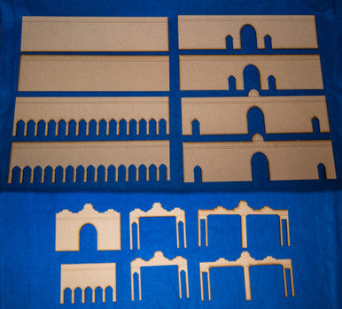 Middle Eastern City Walls (MDF) - 15MMDF084 – 3Dp Train