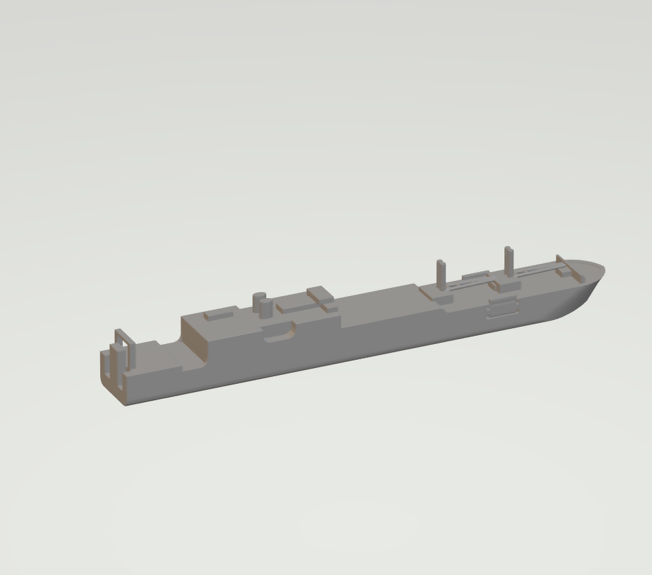 2400 Scale USNS Gordon T-AKR 296 – 3Dp Train