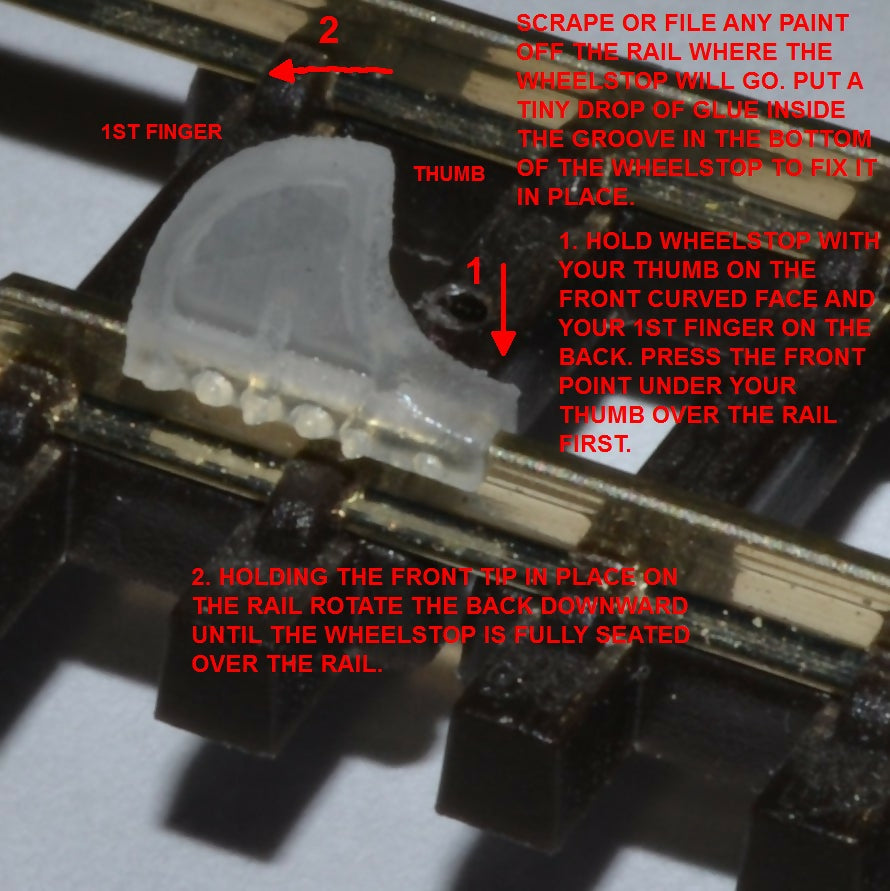 Wheel Stop 6-Bolt (8 pack) N Scale – 3Dp Train