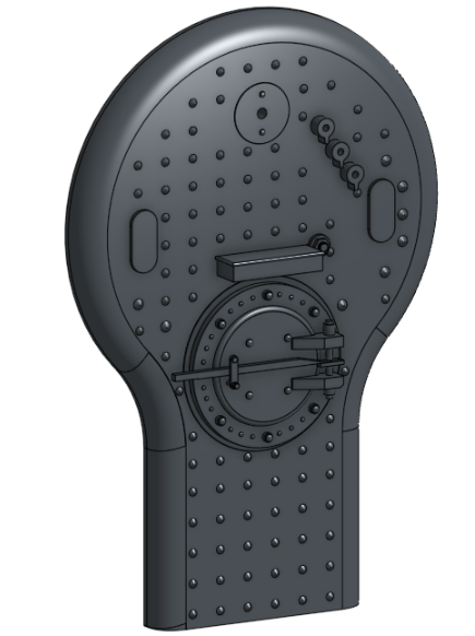 8-18C Baldwin Boiler Backhead – 3Dp Train