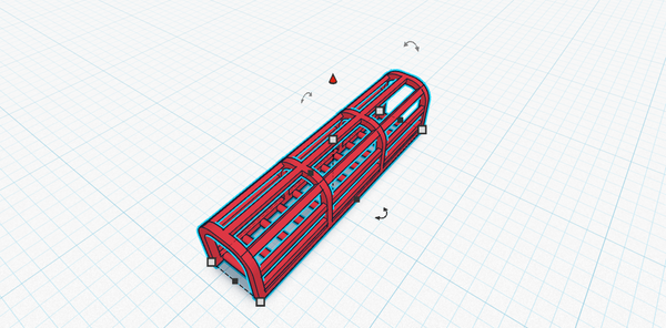 S scale Ladder and safety cage long middle section – 3Dp Train